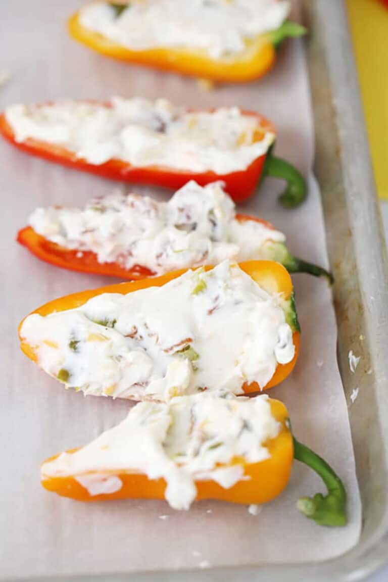 Cream Cheese Stuffed Mini Peppers - The Carefree Kitchen