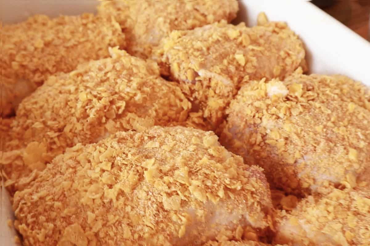 Easy Oven Baked Cornflake Chicken Recipe - The Carefree Kitchen