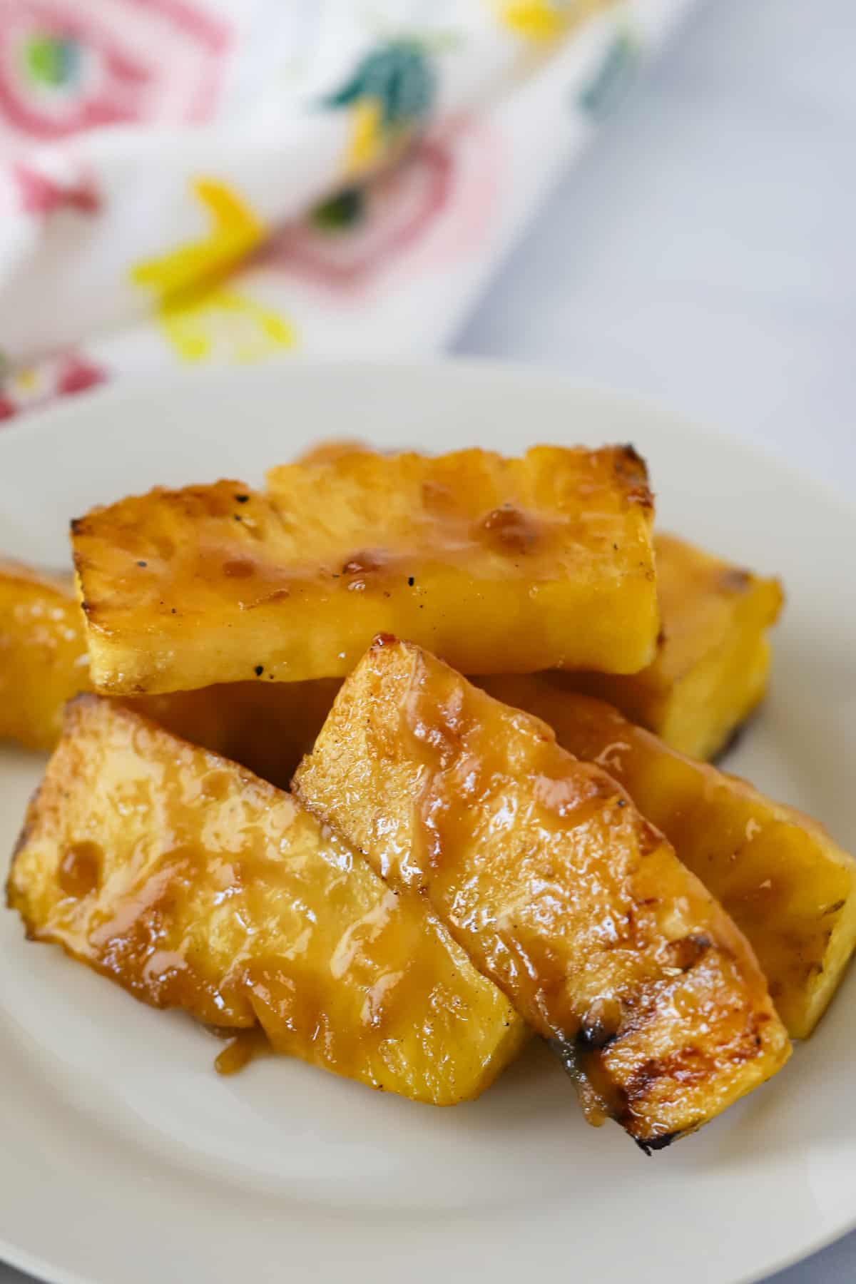 Grilled Pineapple with Brown Sugar - The Carefree Kitchen