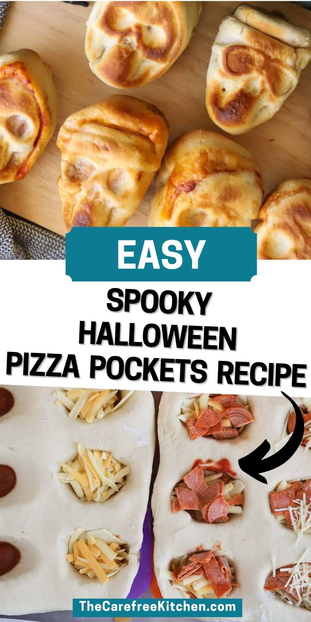 Halloween Pizza Skulls - The Carefree Kitchen