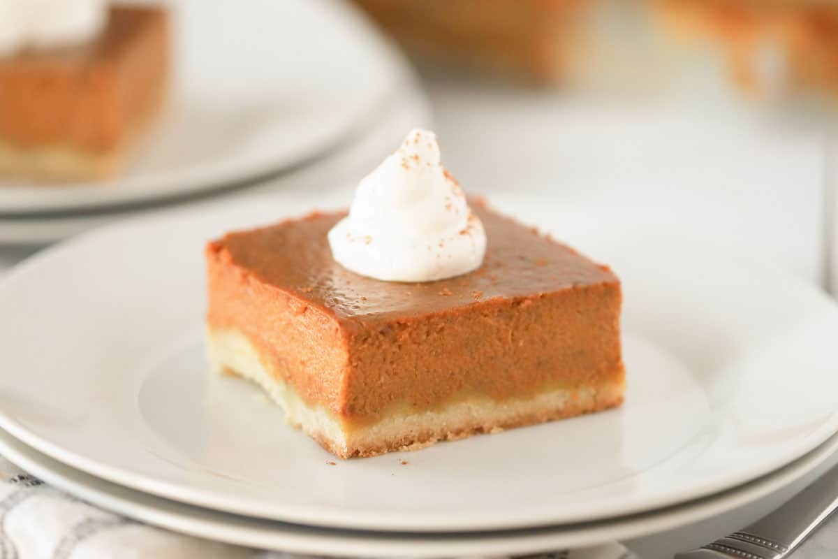 Pumpkin Pie Bars - The Carefree Kitchen