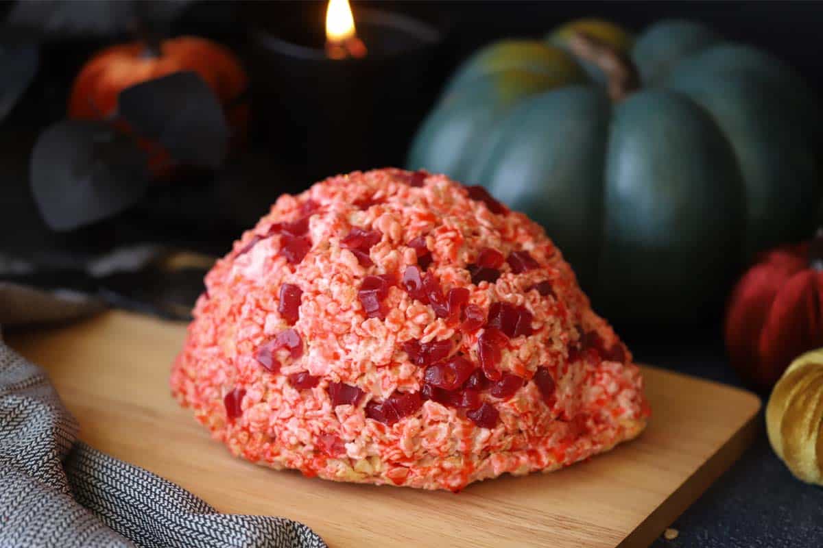 Halloween Rice Krispie Brains - The Carefree Kitchen