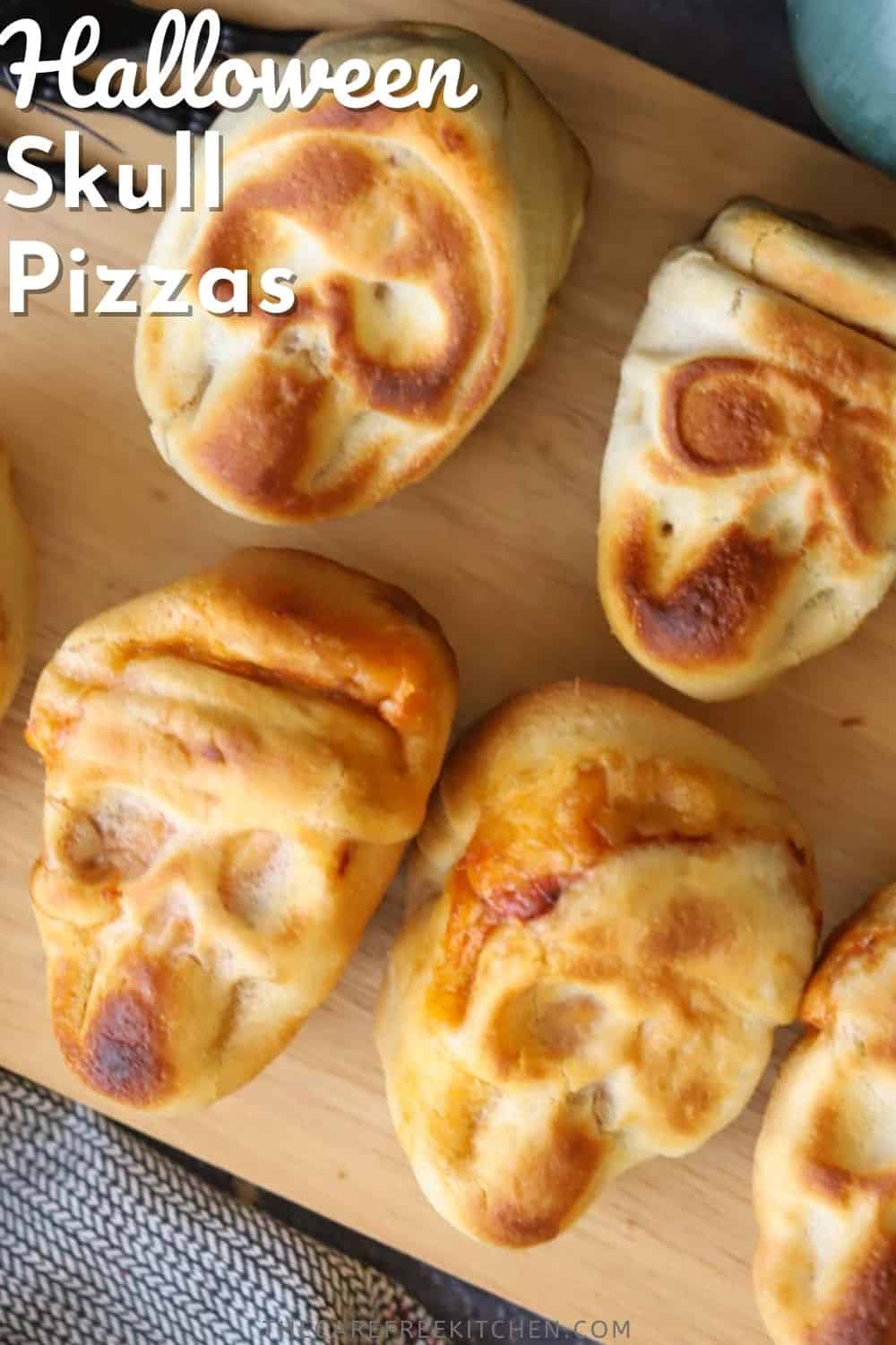 Halloween Pizza Skulls - The Carefree Kitchen