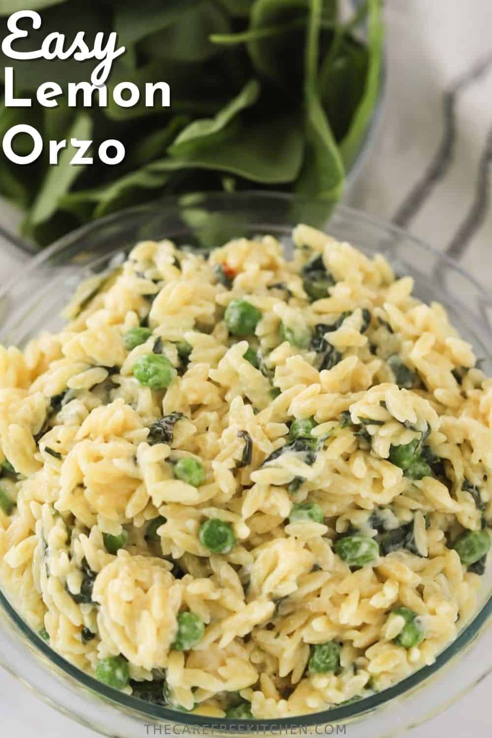 Lemon Orzo with Peas - The Carefree Kitchen