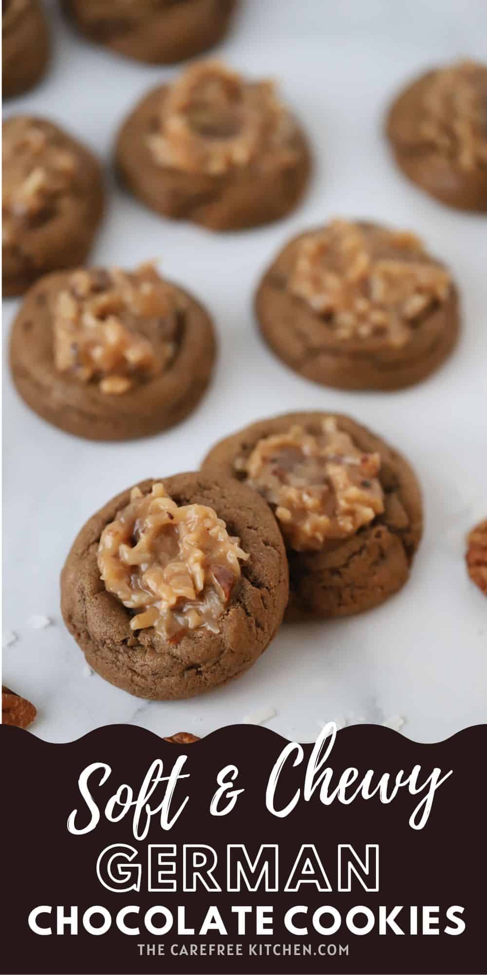 German Chocolate Cake Cookies - The Carefree Kitchen