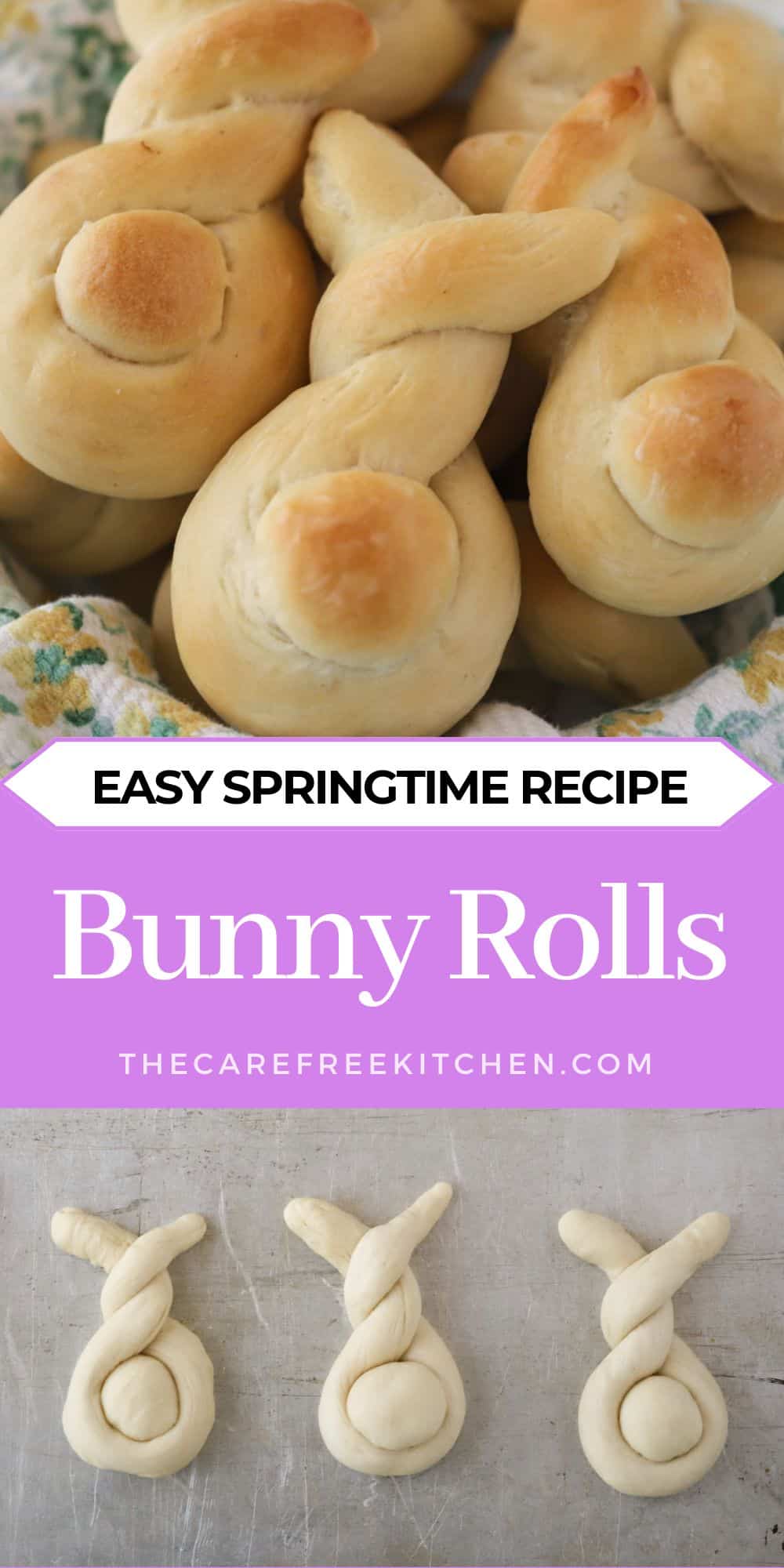 Bunny Rolls for Easter - The Carefree Kitchen
