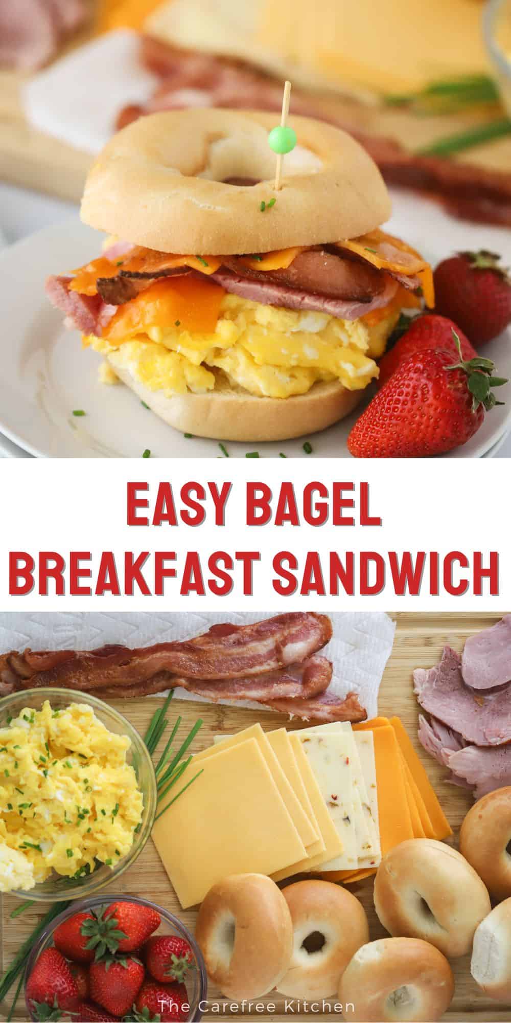 Bagel Breakfast Sandwich - The Carefree Kitchen