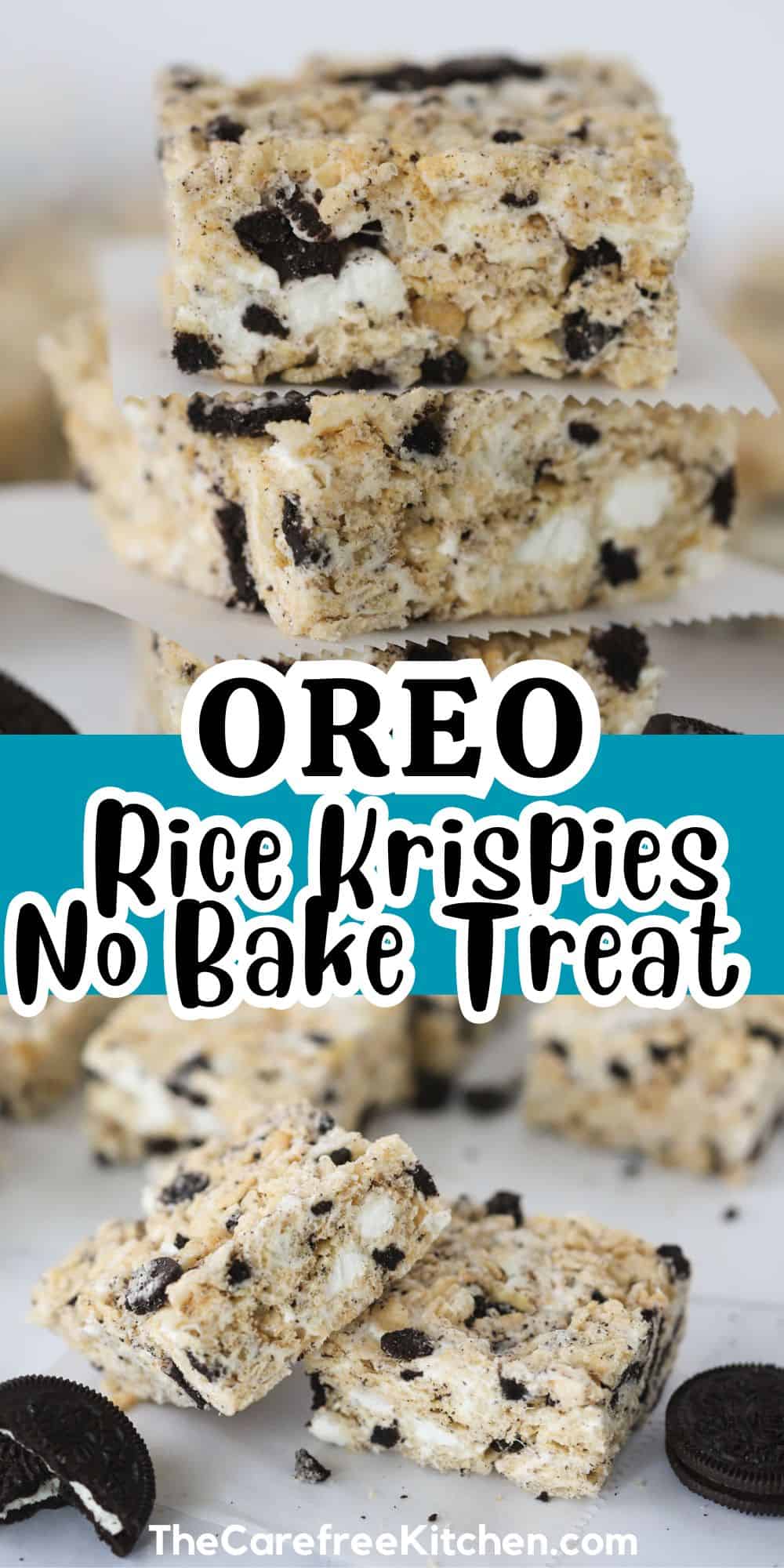 Oreo Rice Krispies Treats - The Carefree Kitchen