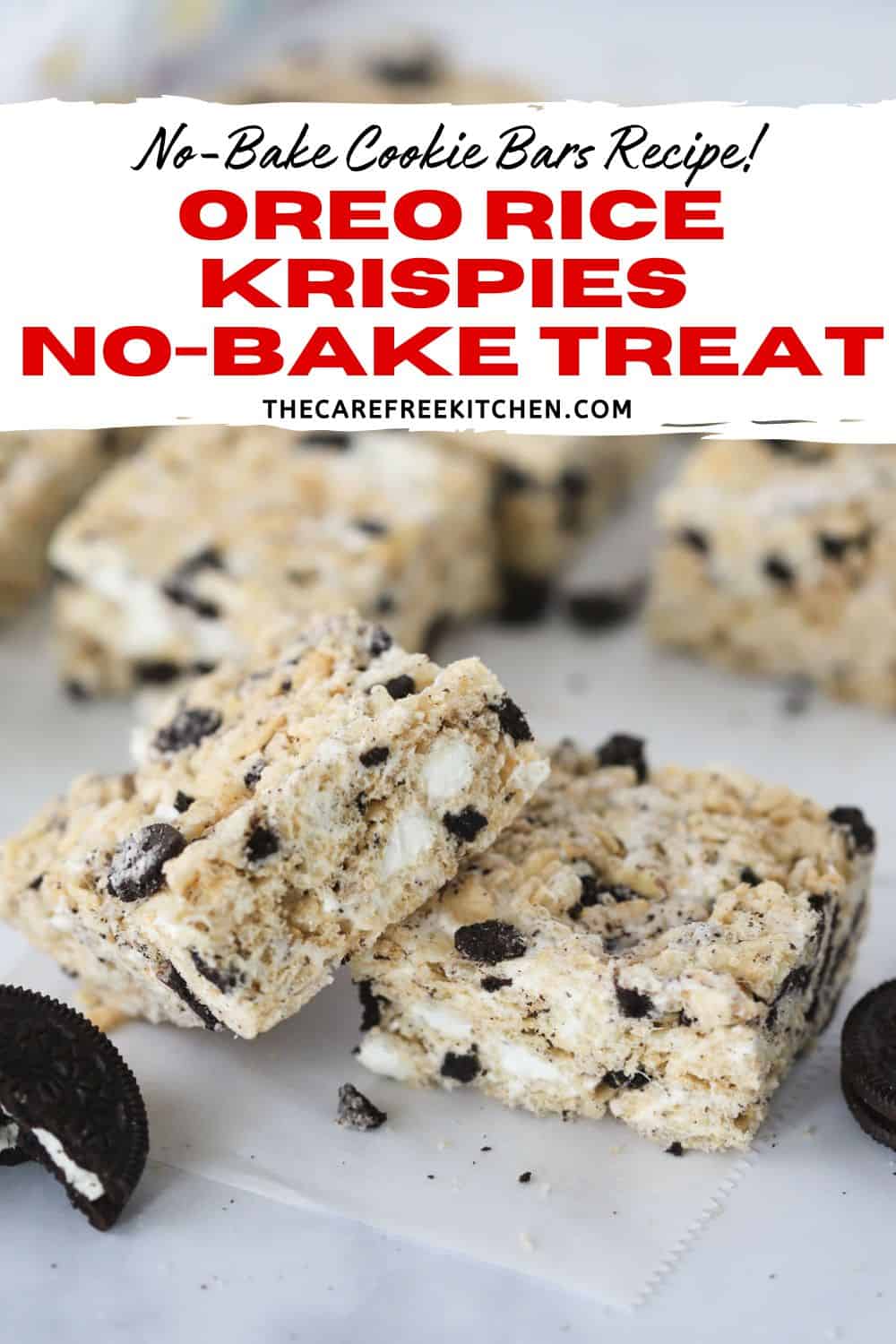 Oreo Rice Krispies Treats - The Carefree Kitchen