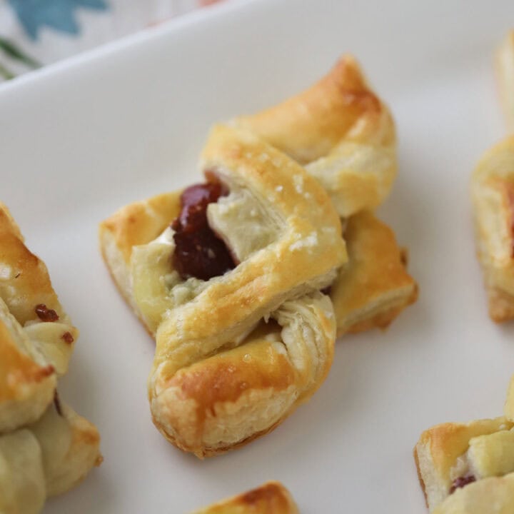 Brie and Fig Puff Pastry Bites - The Carefree Kitchen