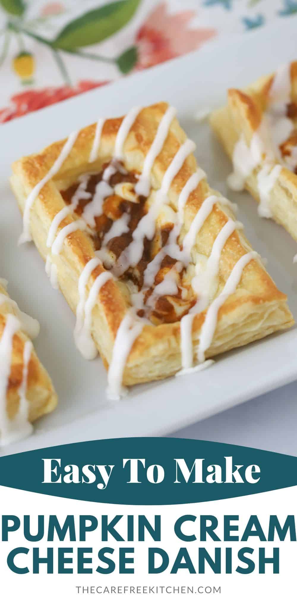 Pumpkin Cream Cheese Danish - The Carefree Kitchen
