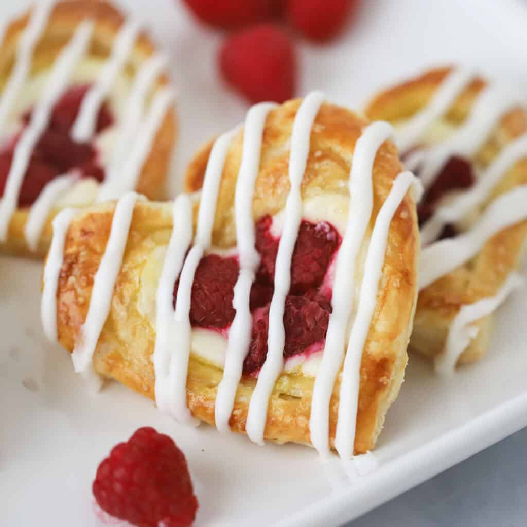 Raspberry Cheese Danish - The Carefree Kitchen