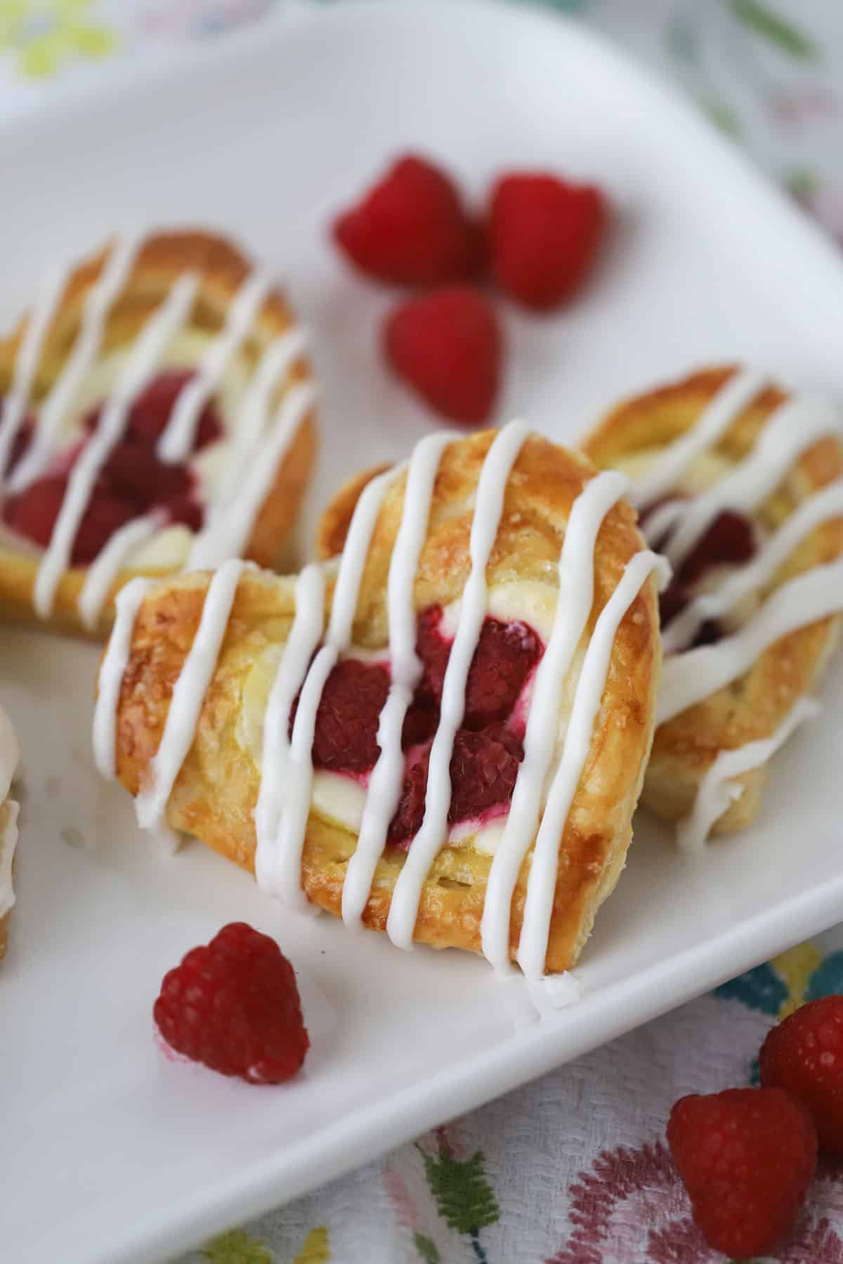 Raspberry Cheese Danish - The Carefree Kitchen