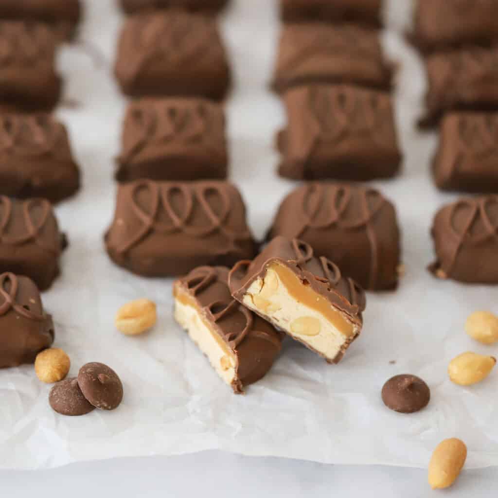 Homemade Snickers Recipe - The Carefree Kitchen