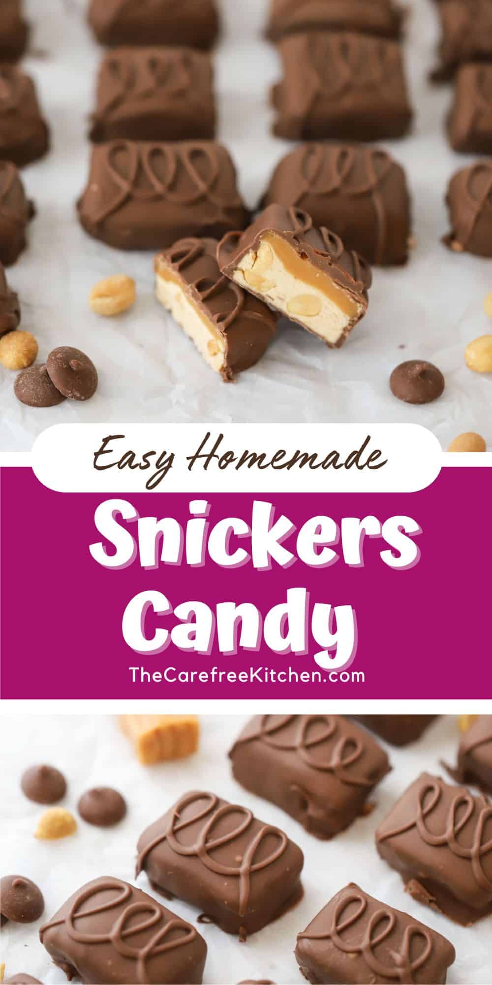 Homemade Snickers Recipe - The Carefree Kitchen