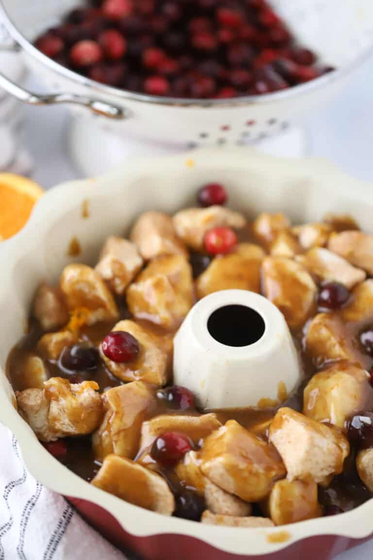 Cranberry Orange Monkey Bread - The Carefree Kitchen