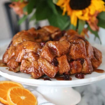 Cranberry Orange Monkey Bread - The Carefree Kitchen