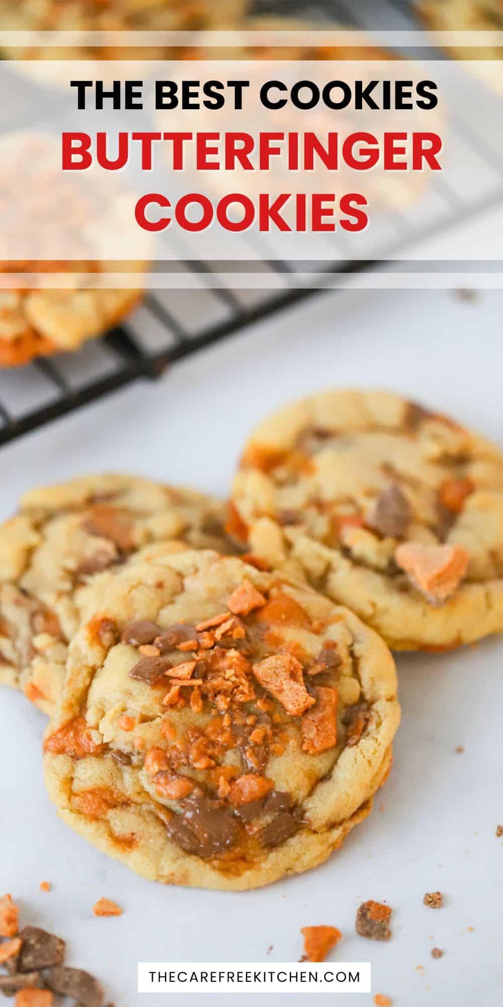 Butterfinger Cookies Recipe - The Carefree Kitchen