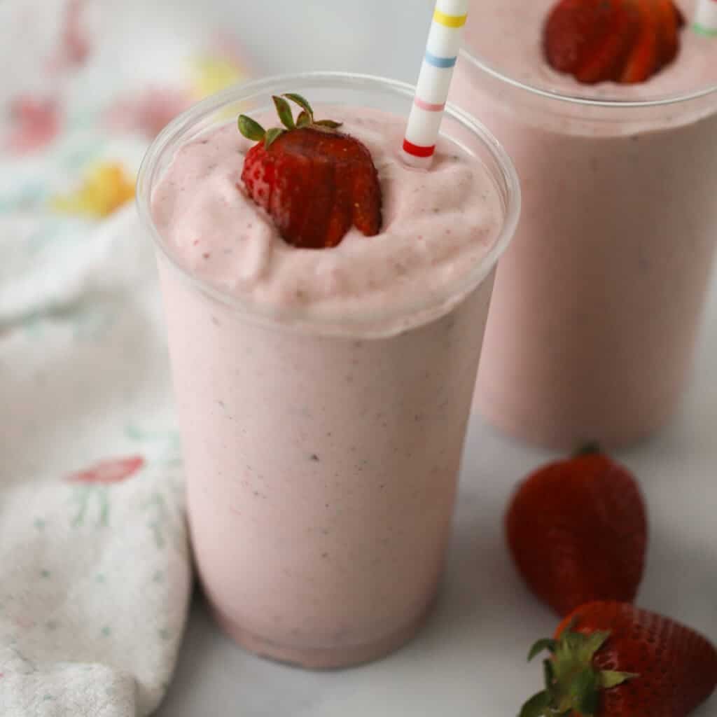 Strawberry Protein Shake - The Carefree Kitchen